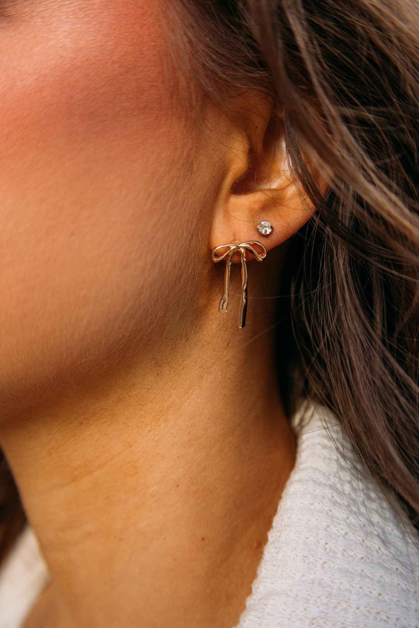 Bow Earrings -Gold – Sincerely Yours