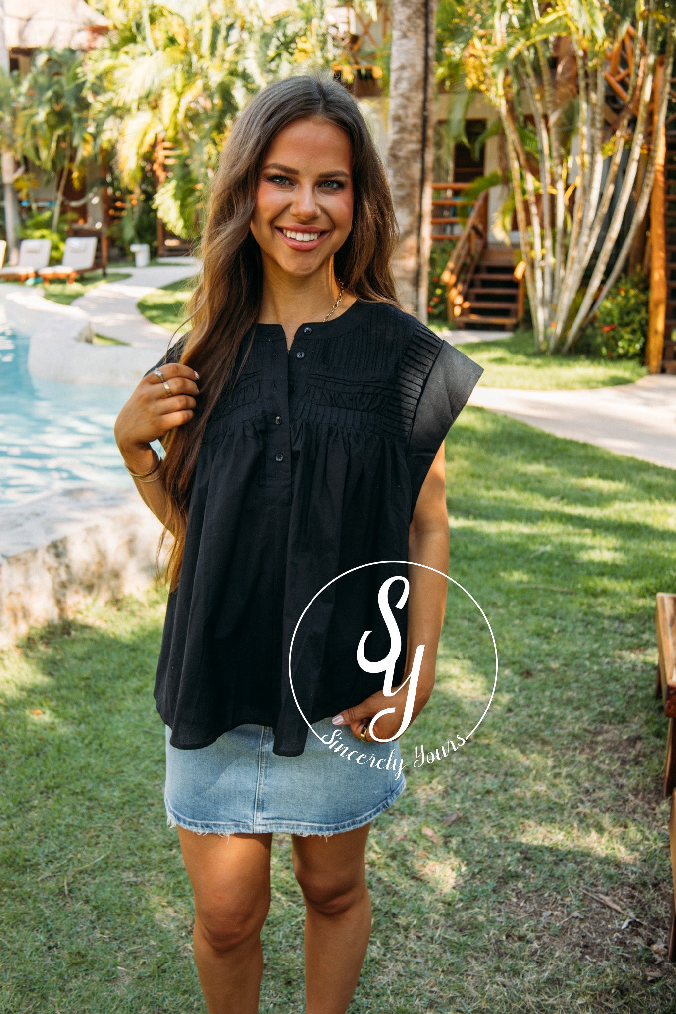 Becky Top - Black – Sincerely Yours