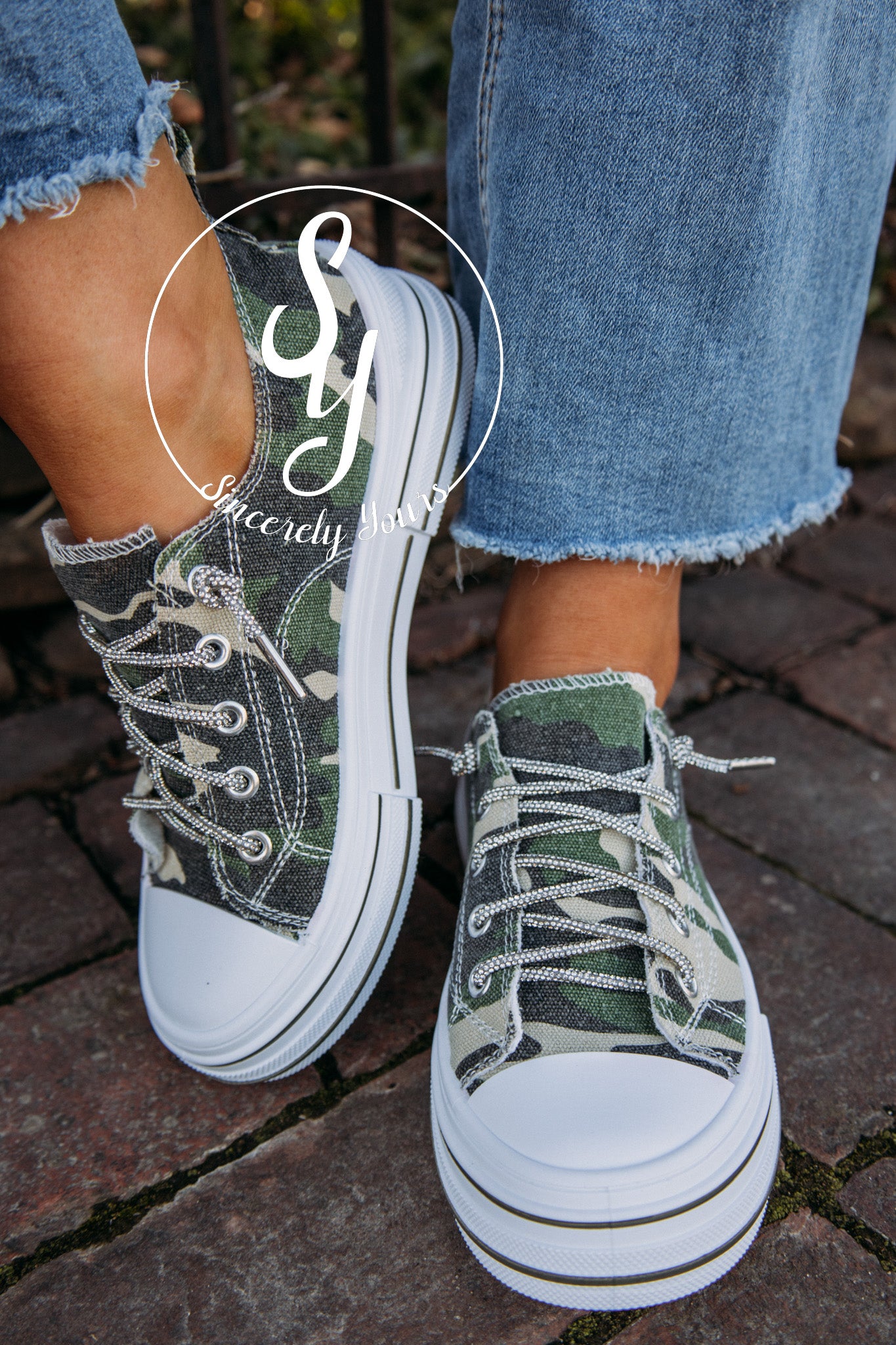 Ava Sneaker -Camo – Sincerely Yours