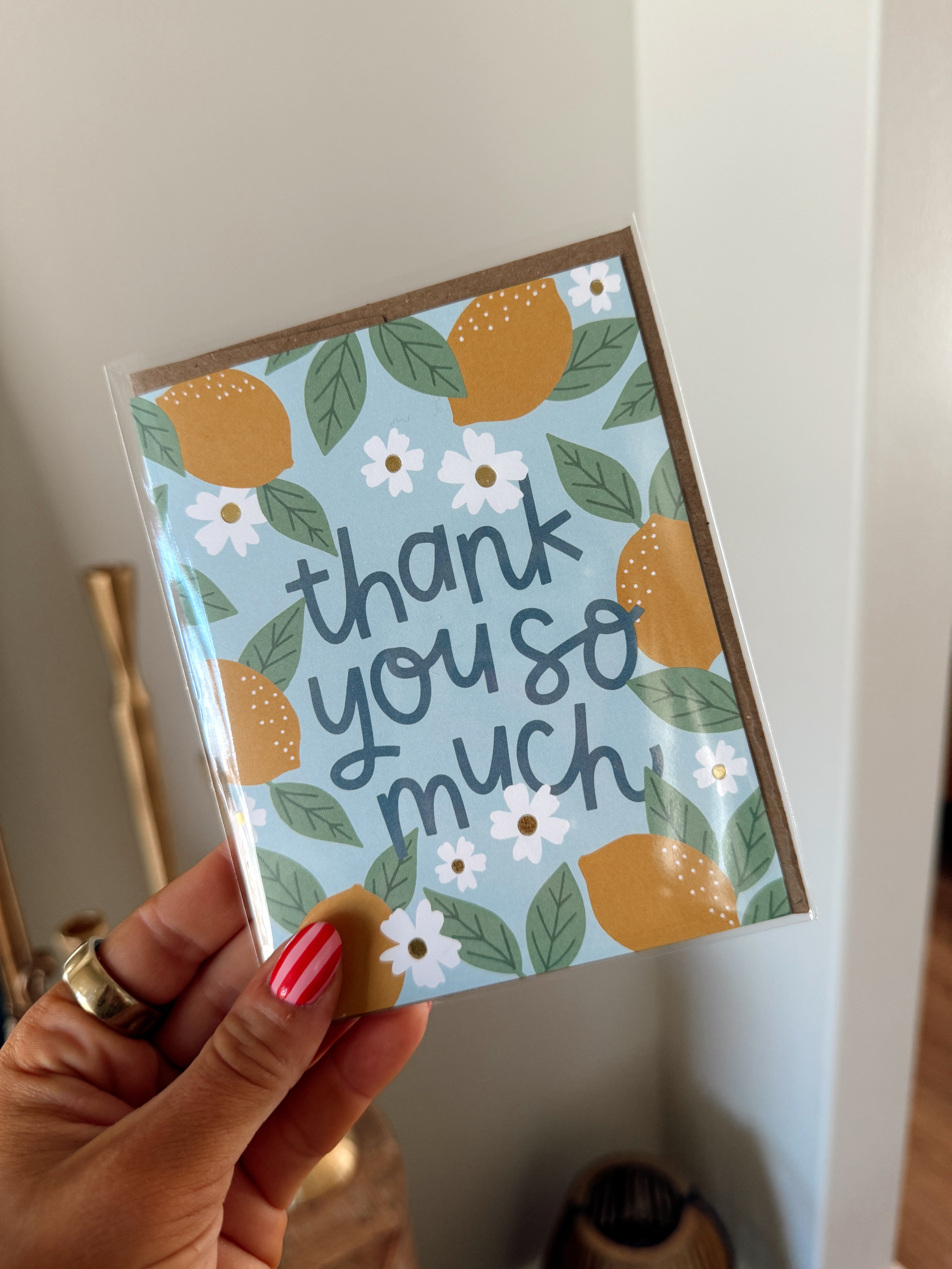 Lemon Thank You Greeting Card – Sincerely Yours